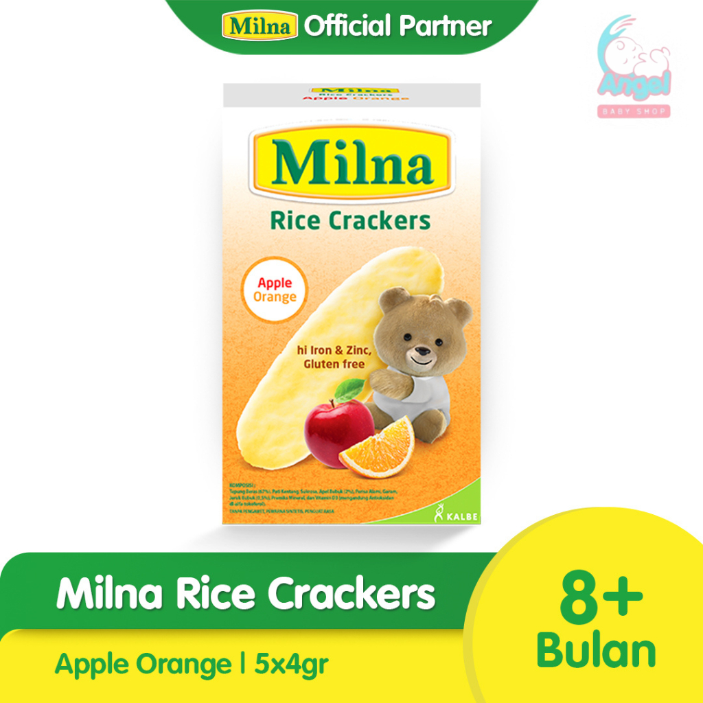 Jual MILNA RICE CRACKERS 20gr 5x4gr ( BUY 4 FREE 1 ) | Shopee Indonesia