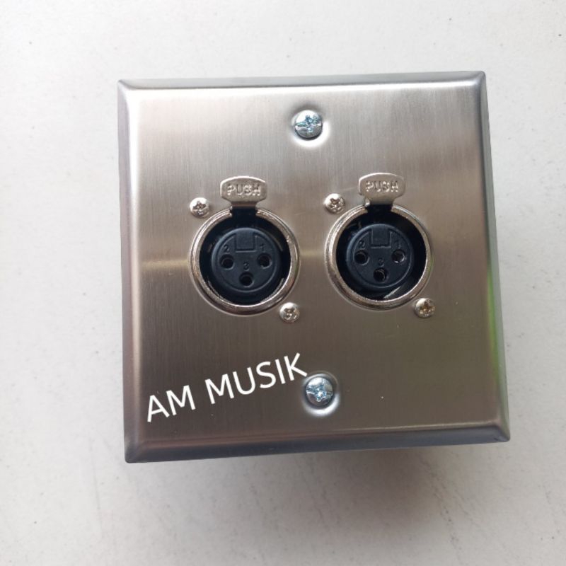 Jual PANEL MIC 2 CHANNEL TANAM TEMBOK-BOX MIC TANAM 2 CHANNEL CANON 3 ...
