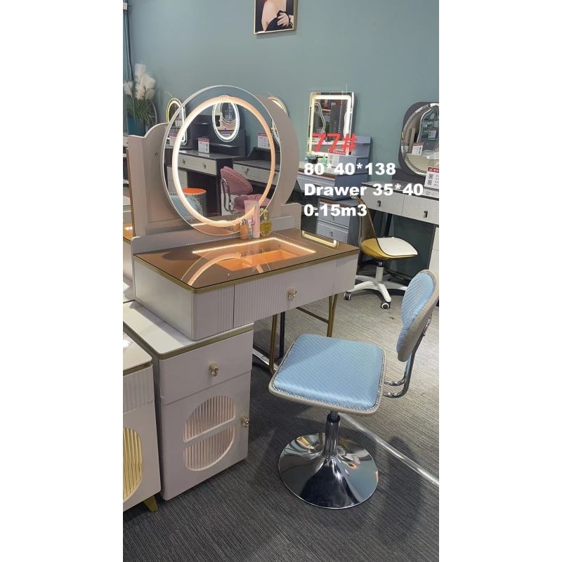 Jual Meja Rias Vanity Ala Korea Cantik Minimalis Dressing Table ...