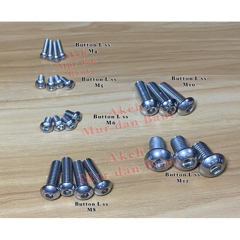Jual Baut Kancing M5 Stainless 304 / Button L M5 Murah | Shopee Indonesia