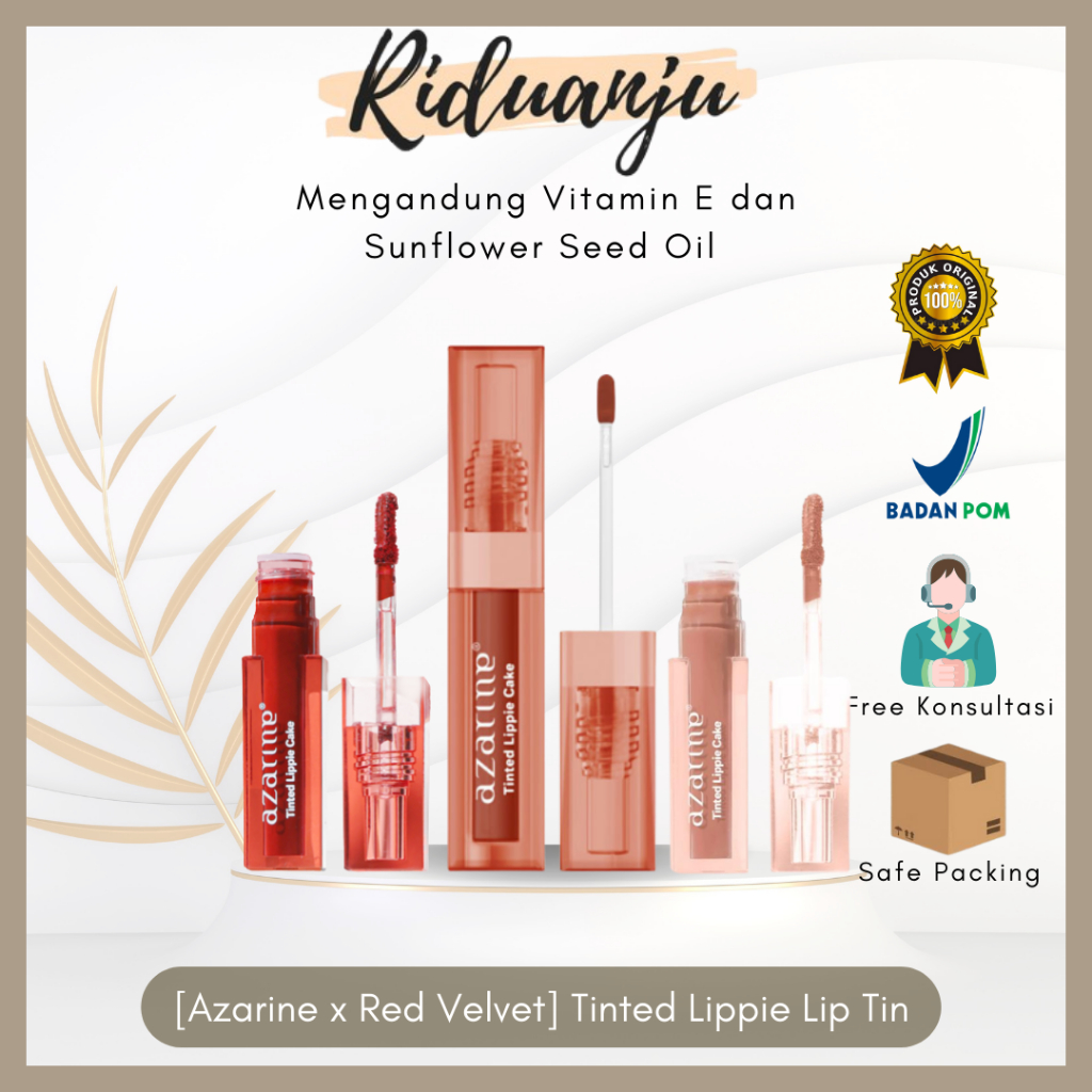 Jual [Azarine x Red Velvet] Tinted Lippie Cake Lip Tint ala Korea ...