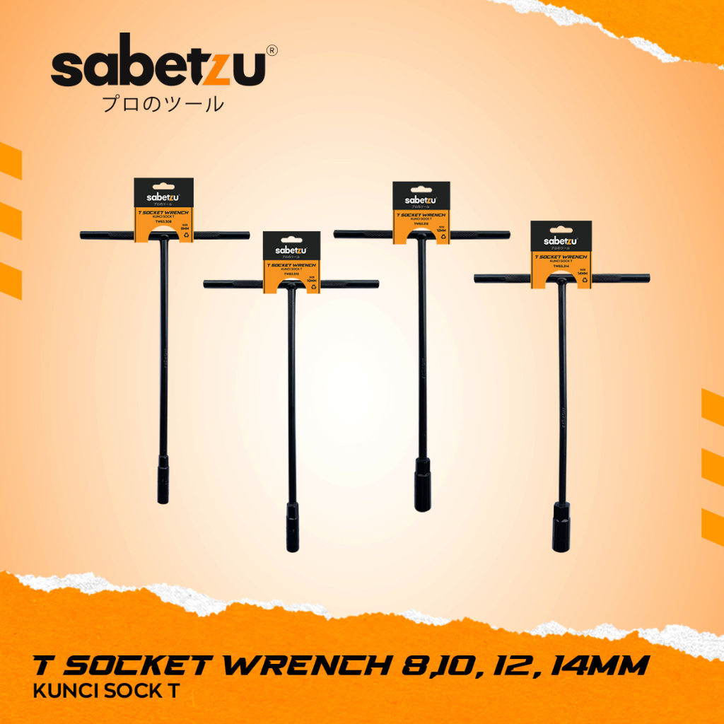 Jual SABETZU Socket Wrench T Handle Black Variant 8mm 10mm 12mm 14mm ...