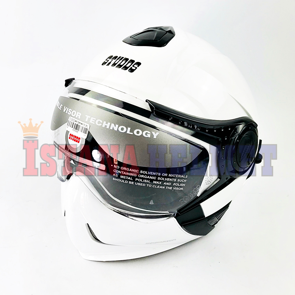 Jual HELM STUDDS DOWNTOWN MODULAR WHITE ORIGINAL | Shopee Indonesia