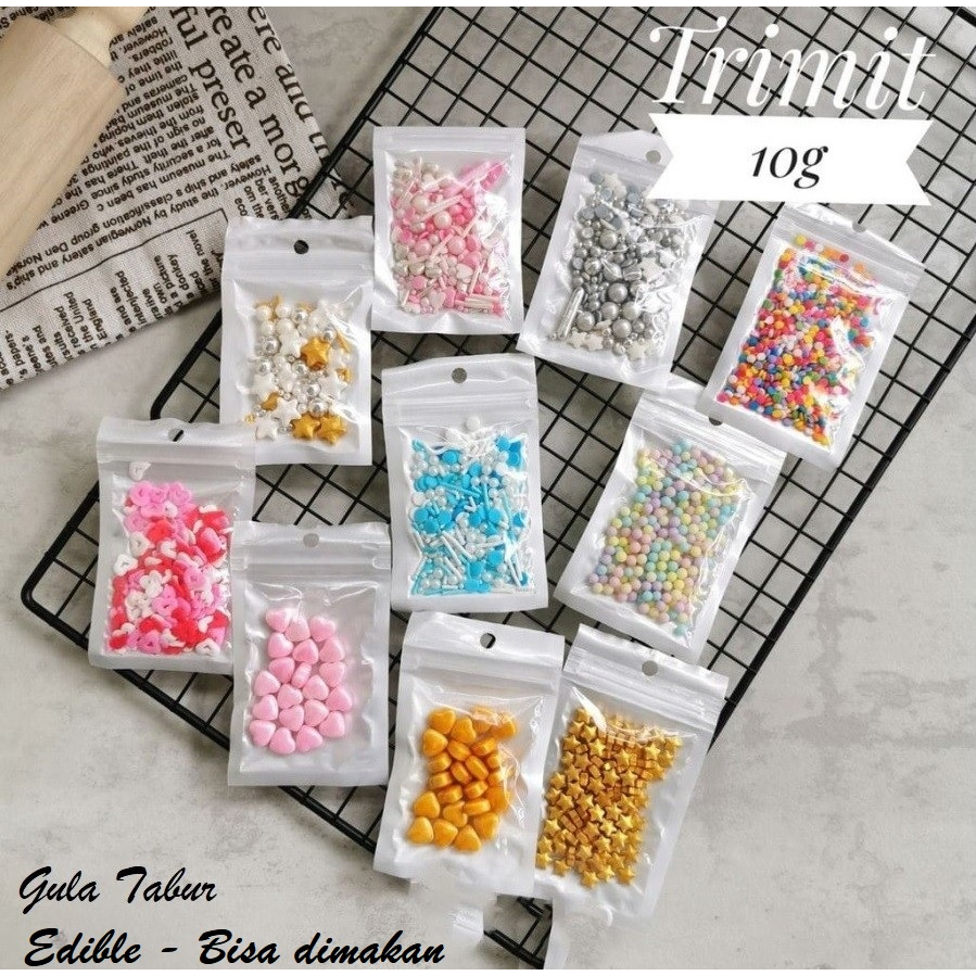 Jual S1001 Sprinkle Gula Tabur Trimit Edible Sugar Hias Dekor Kue Tart ...