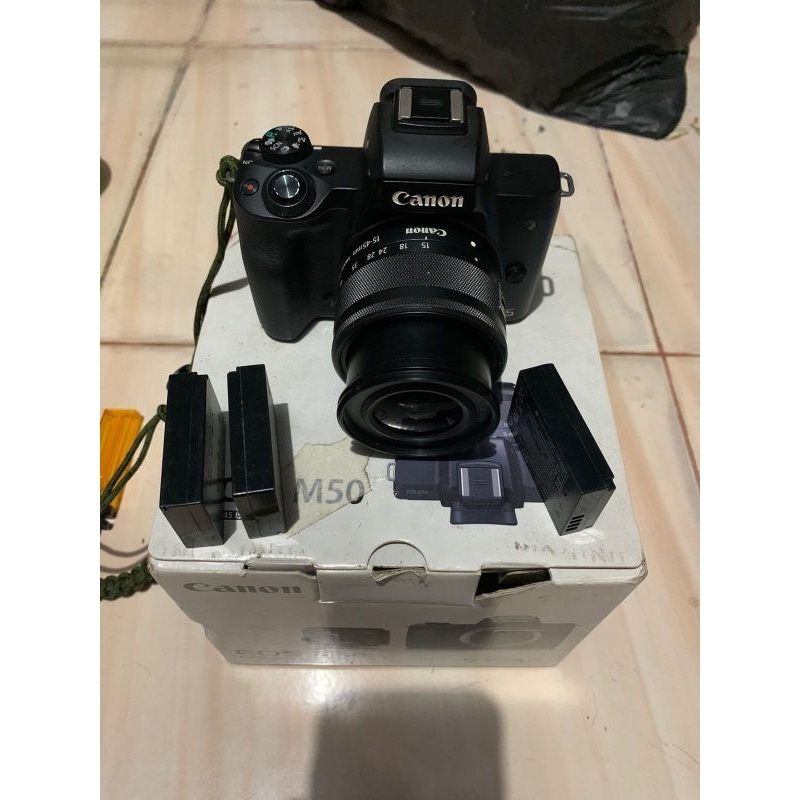 Jual Canon eos M50 + lensa 15-45 stm | Shopee Indonesia
