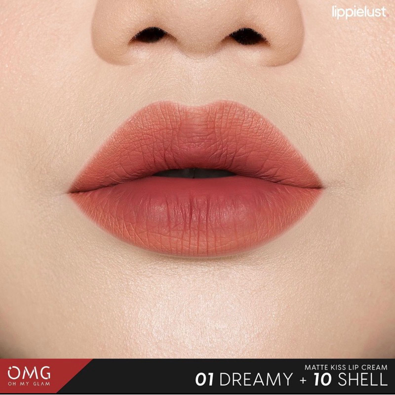 Jual OMG Oh My Glam Matte Kiss Lip Cream 01 Dreamy + 10 Shell Ombre ...