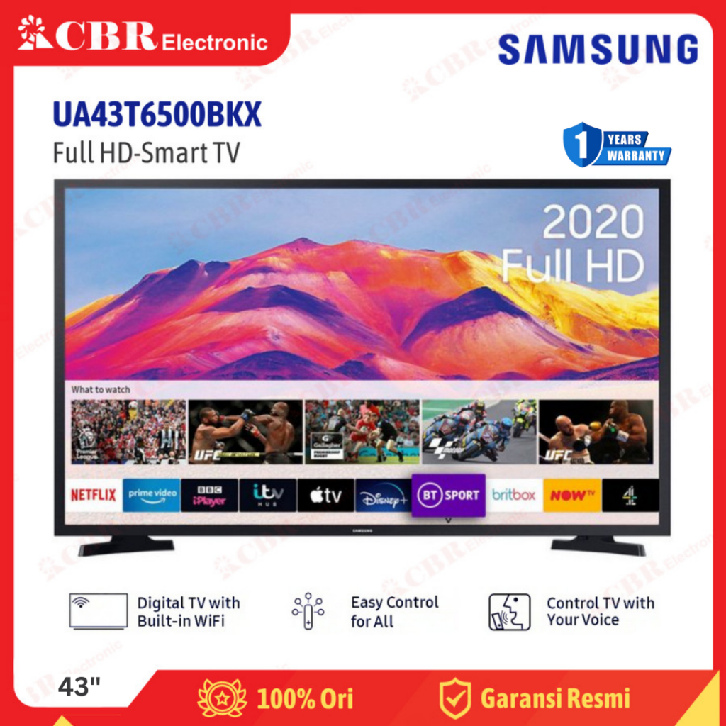 Jual TV SAMSUNG 43 Inch LED 43T6500BKX ( FullHD - Smart TV) - Batam | Shopee Indonesia
