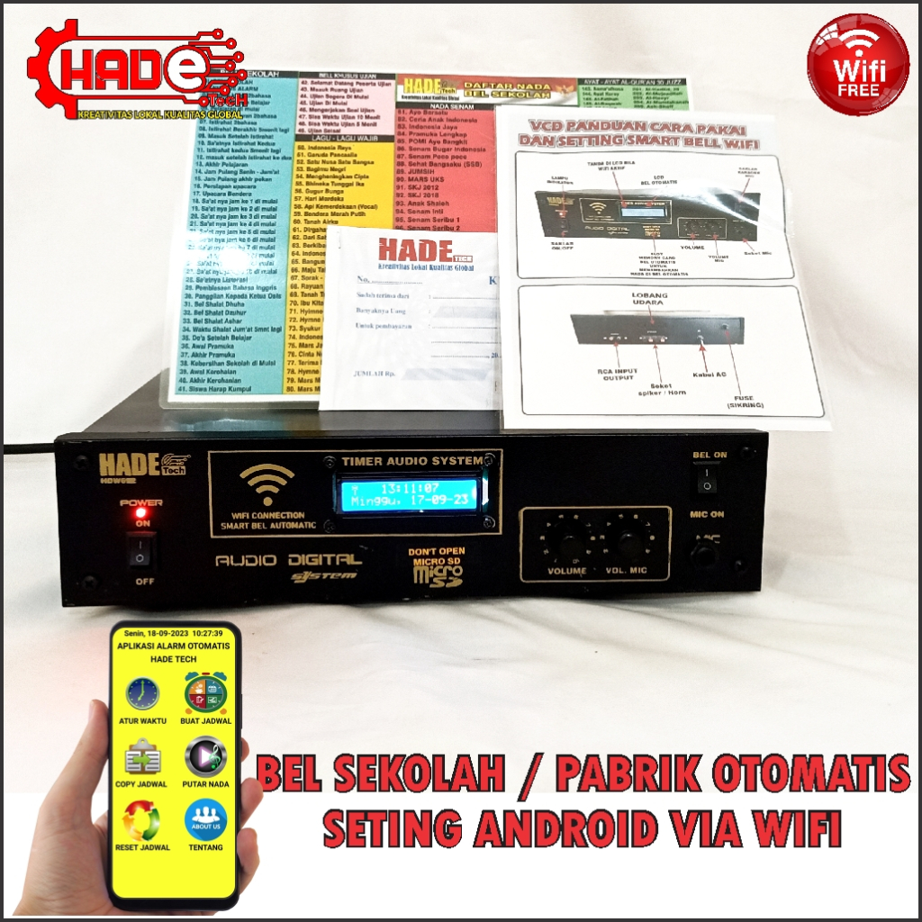 Jual BEL SEKOLAH OTOMATIS SETING ANDROID VIA WIFI | Shopee Indonesia