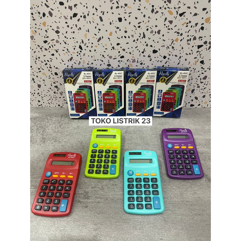 Jual Kalkulator mini / kalkulator saku 8 digit 2 power (cahaya & Batrai ...
