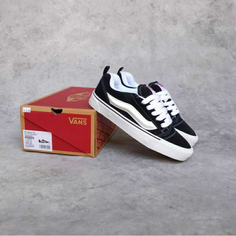 Jual Vans KNU Skool Black White | Shopee Indonesia