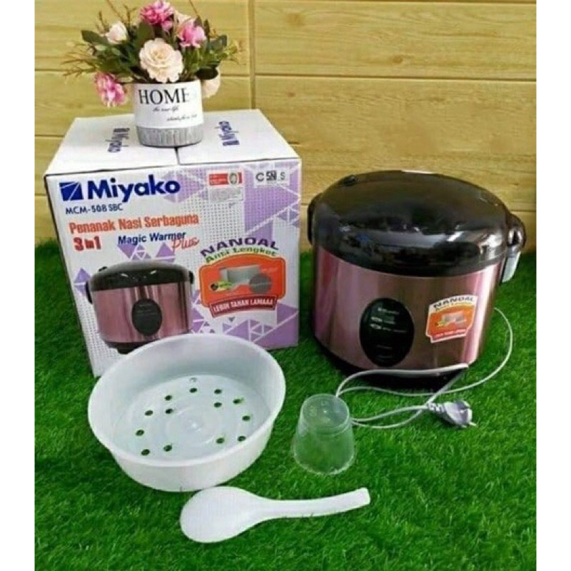 Jual Miyako Rice Cooker / Magic Warmer Plus MCM-508 SBC Stainless 1.8 ...