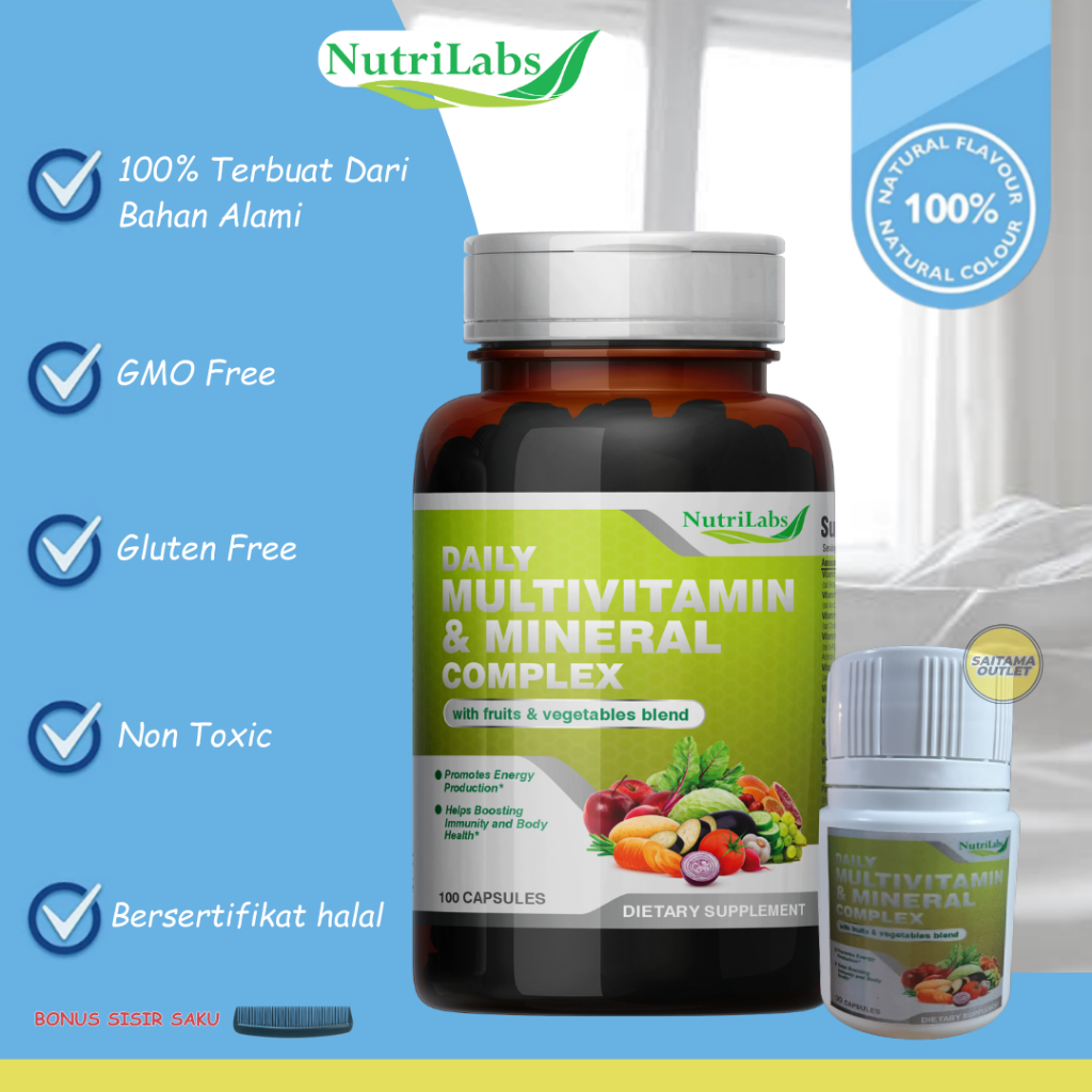 Jual Nutrilabs USA Daily Multivitamin & MINERAL COMPLEX antioksidan dan menjaga imun tubuh ...