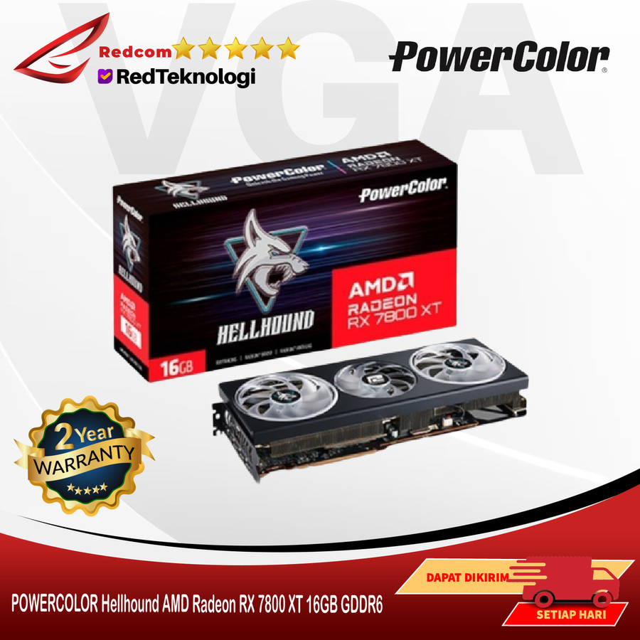 Jual POWERCOLOR Hellhound AMD Radeon RX 7800 XT 16GB GDDR6 | Shopee ...
