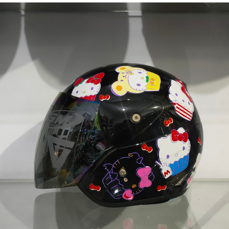 Jual HELM GM EVOLUTION MOTIF HELLO KITTY visor Pelangi Original ...