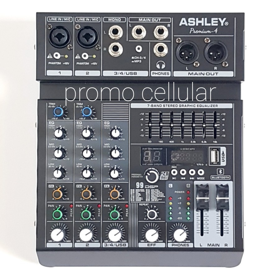 Jual Mixer Ashley Premium 4 Channel 4 CH USB Bluetooth Recording ...