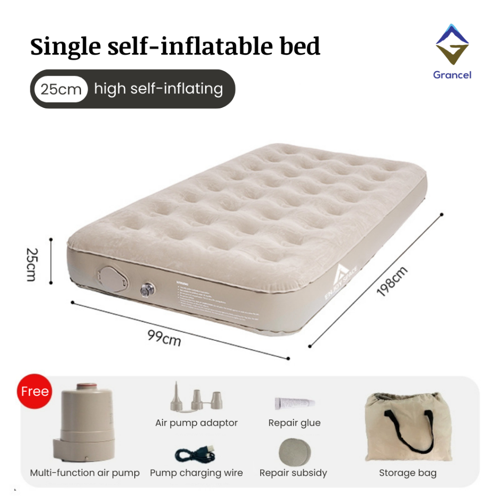 Jual Grancel Kasur Angin Pompa Portable Air Matras Self-Inflatable Bed Single Double - BD1 ...