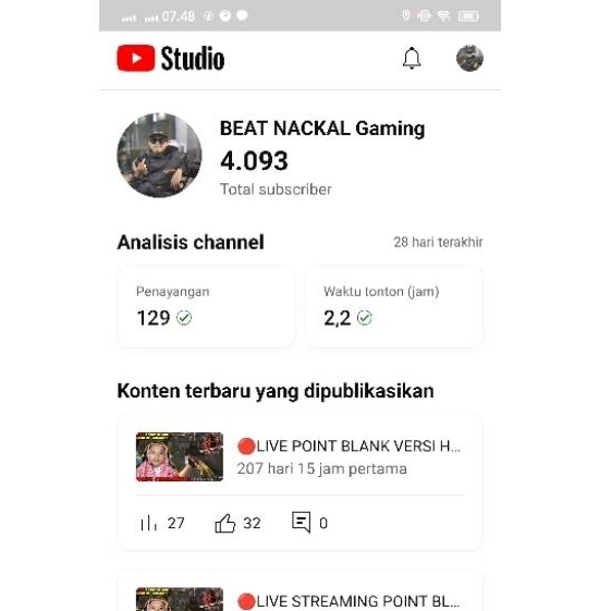 Jual Akun Youtube 4000 Subscriber Belum Monetisasi | Shopee Indonesia