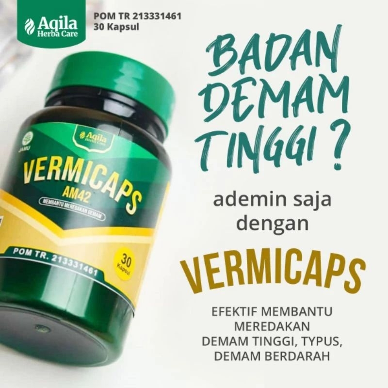 Jual Vermint 30Kapsul Vermicaps lumbricus rubellus kapsul Cacing ...