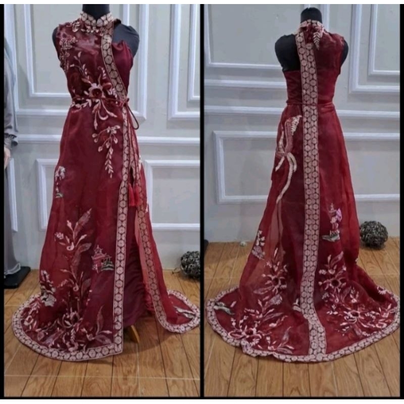 Jual Cheongsam dress sangjit / baju china chinese / qipao | Shopee ...