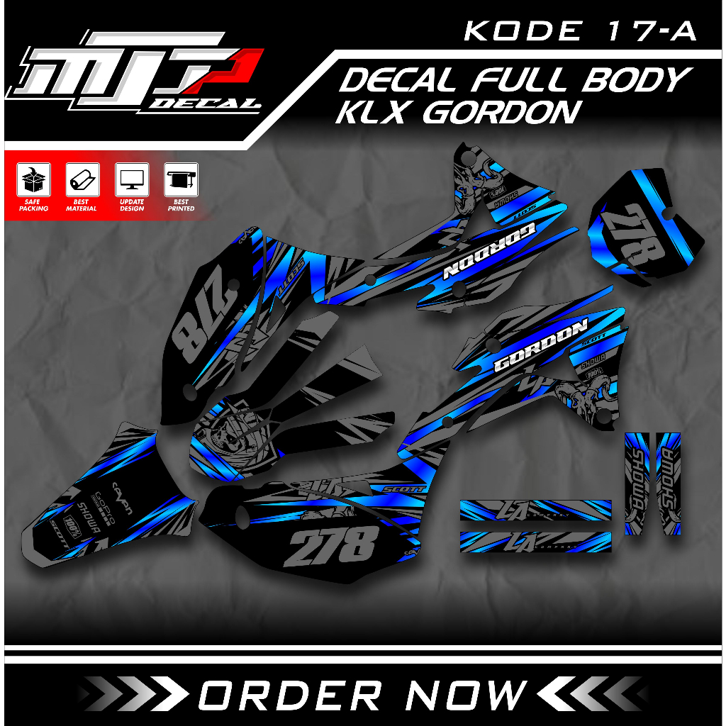 Jual Decal Stiker Klx Gordon Full Body Sticker Custom Klx Gordon ...