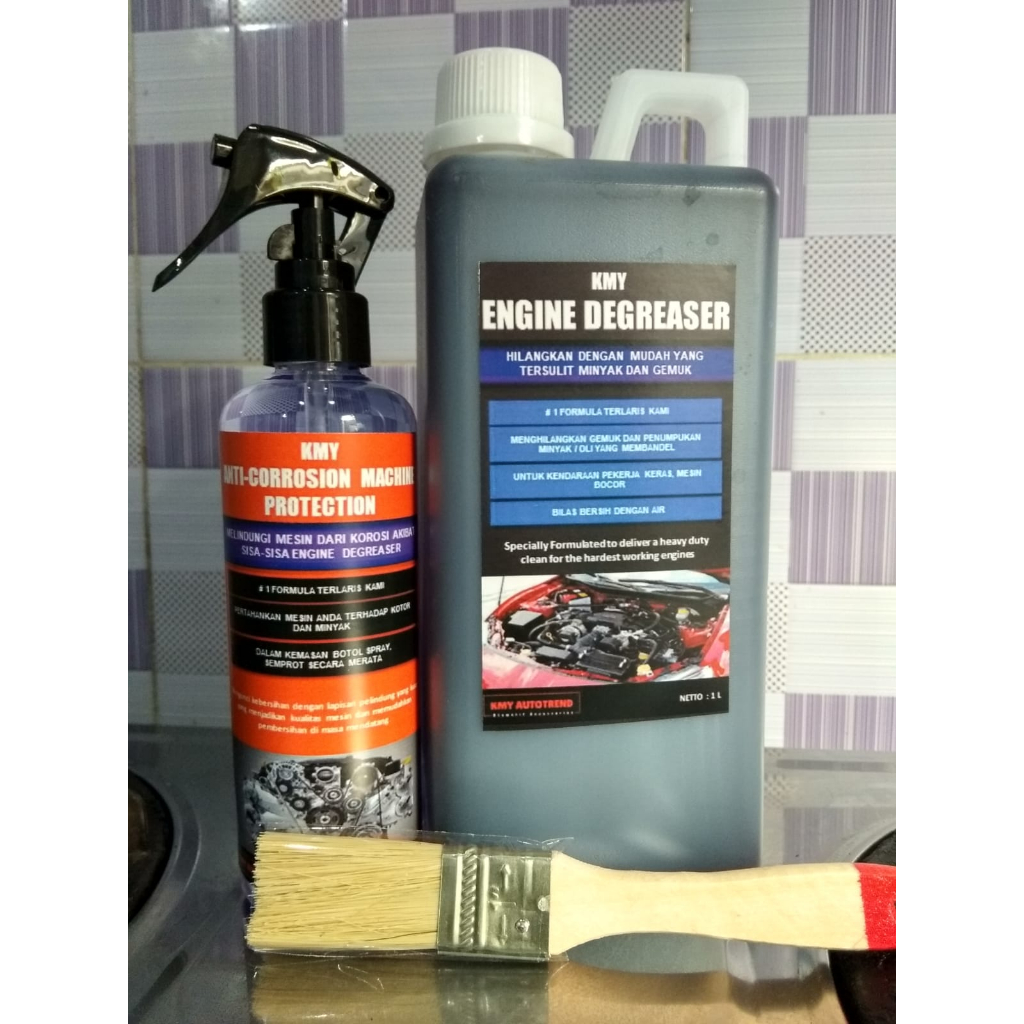 Jual Paket Lengkap KMY Engine Degreaser dan Engine Protector. Cairan Pembersih Body Blok Mesin ...