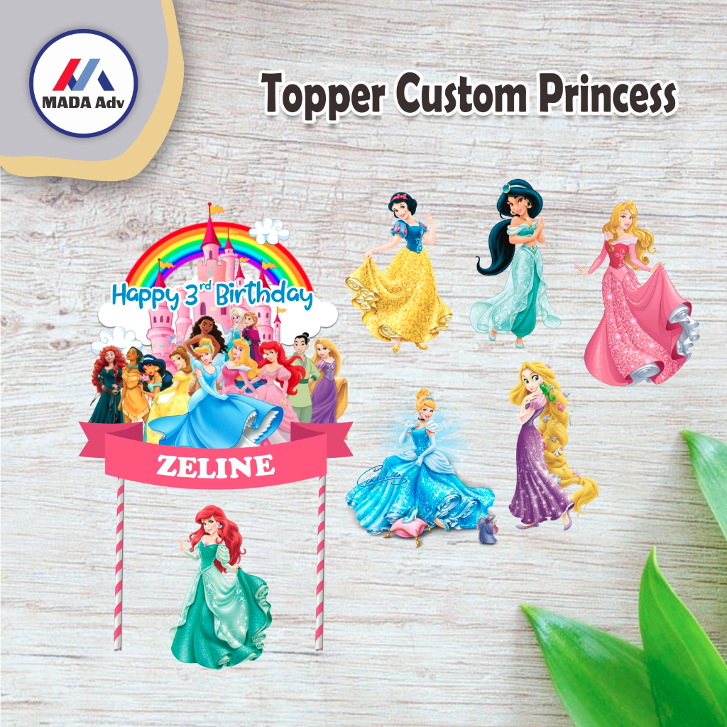 Jual Topper Cake Kue Princess Disney/ Topper Cake Kue Murah/ Topper ...