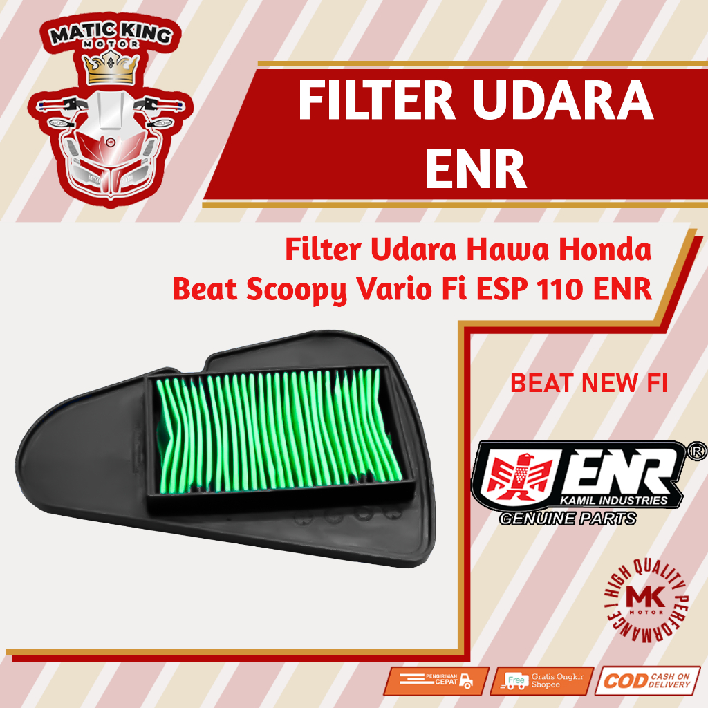 Jual Filter Saringan Udara Hawa Honda Beat Scoopy Vario 110 Fi K16 ENR ...