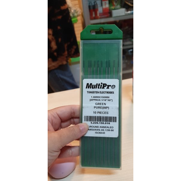 Jual Jarum Las Tungsten MULTIPRO TIG CO2/ARGON Hijau/Green 1.6mm ...