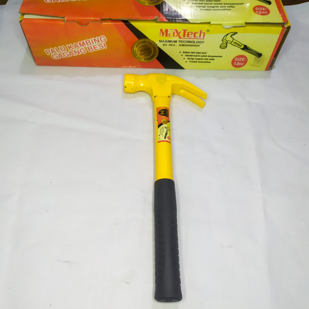Jual Palu Kambing Full Besi Maxtech Pipa Besi 12 oz Gagang Besi Claw ...
