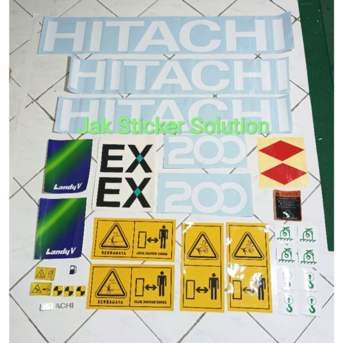Jual STICKER ALAT BERAT STIKER Excavator Hitachi EX 200-5 BAHAN ...