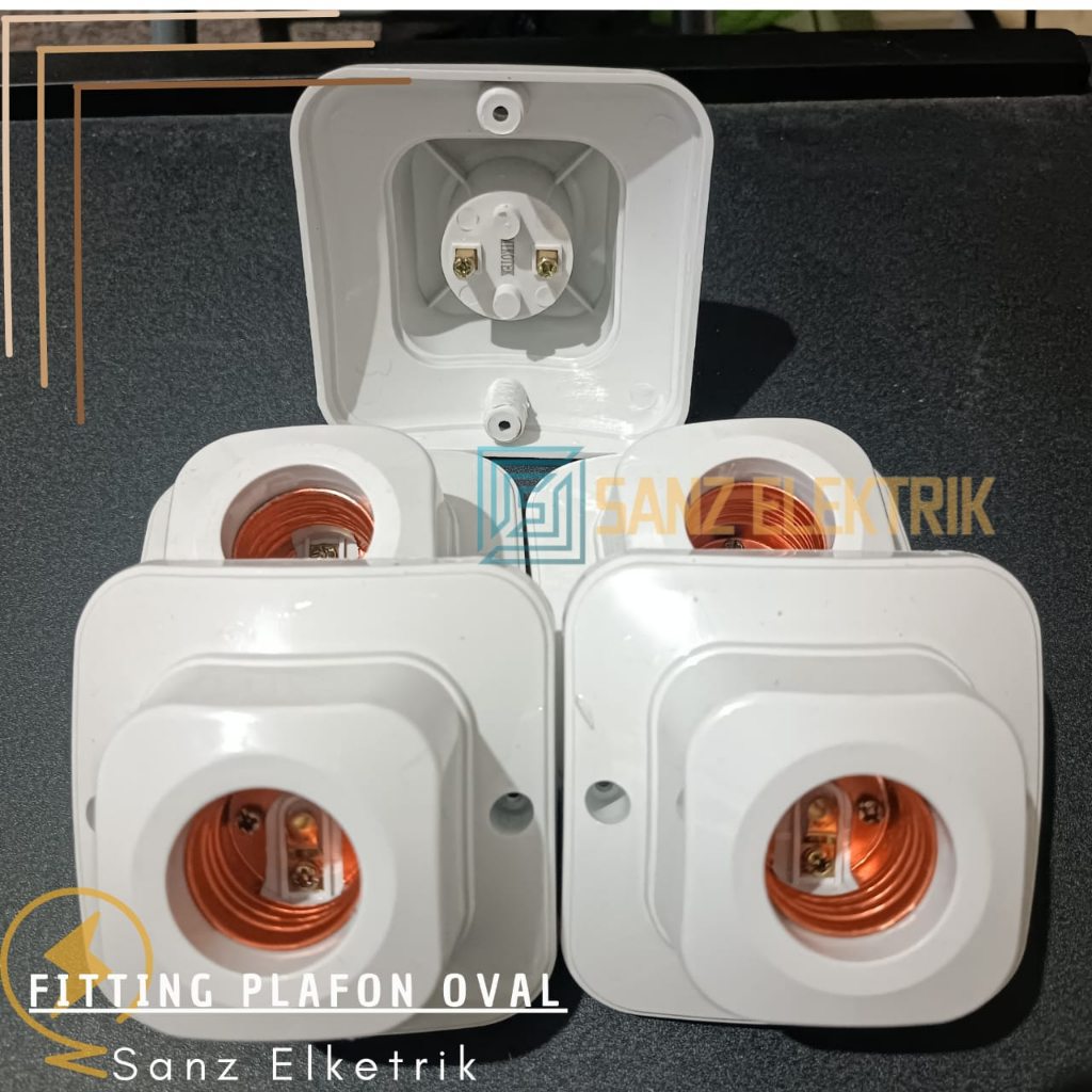 Jual Fitting Plafon Oval / Dudukan lampu tanam model Broco | Shopee ...