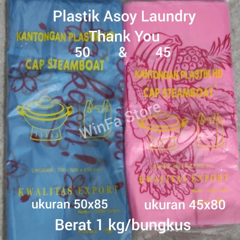Jual Plastik Asoy Laundry Thank You Jumbo Ukuran 45 50 Cap Steamboat ...