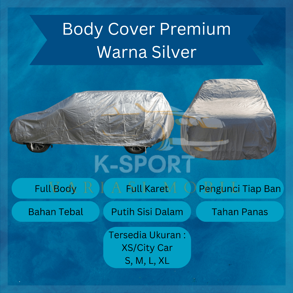 Jual Body Cover Silver Sarung Mobil uk L, Civic Turbo, All New Ertiga ...