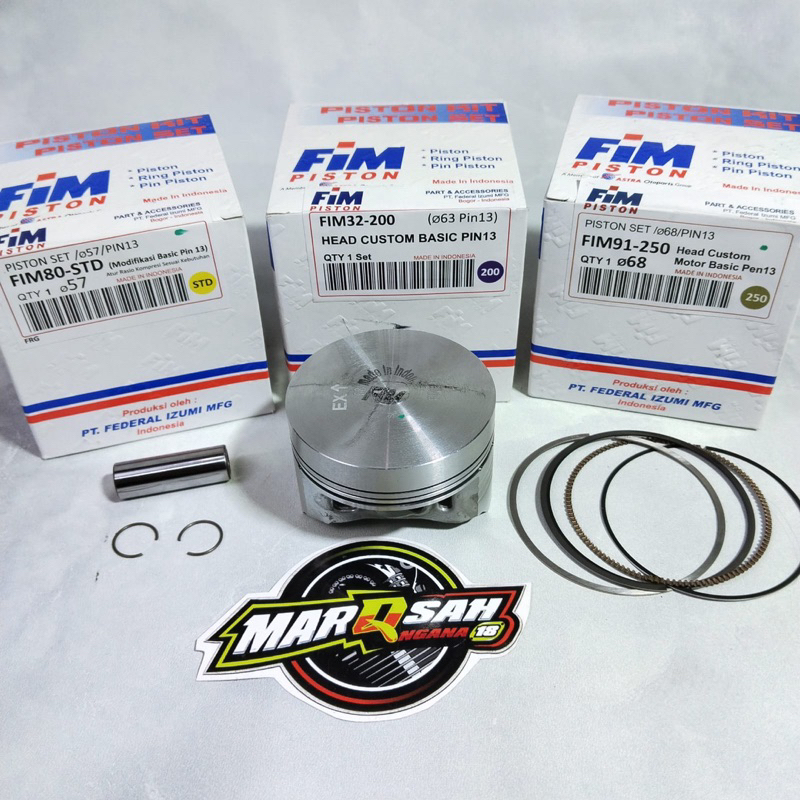 Jual PISTON FIM PIN 13 CUSTOME DOME 57, 58, 59, 60, 61, 62, 63, 64, 65 ...
