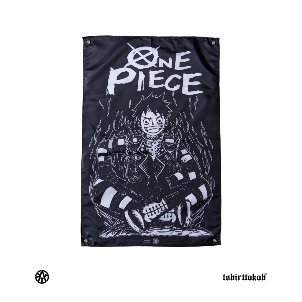 Jual Tshirttokoh - Flag 25 - One Piece Luffy Punk | Shopee Indonesia