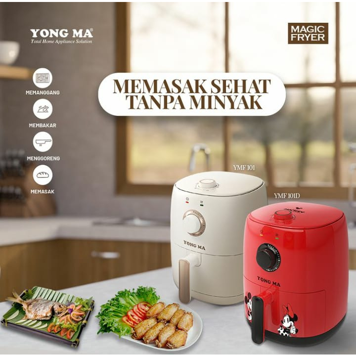 Jual AIR FRYER YONGMA YMF101 / AIR FRYER YONGMA YMF 101 / 2.4 LITER | Shopee Indonesia