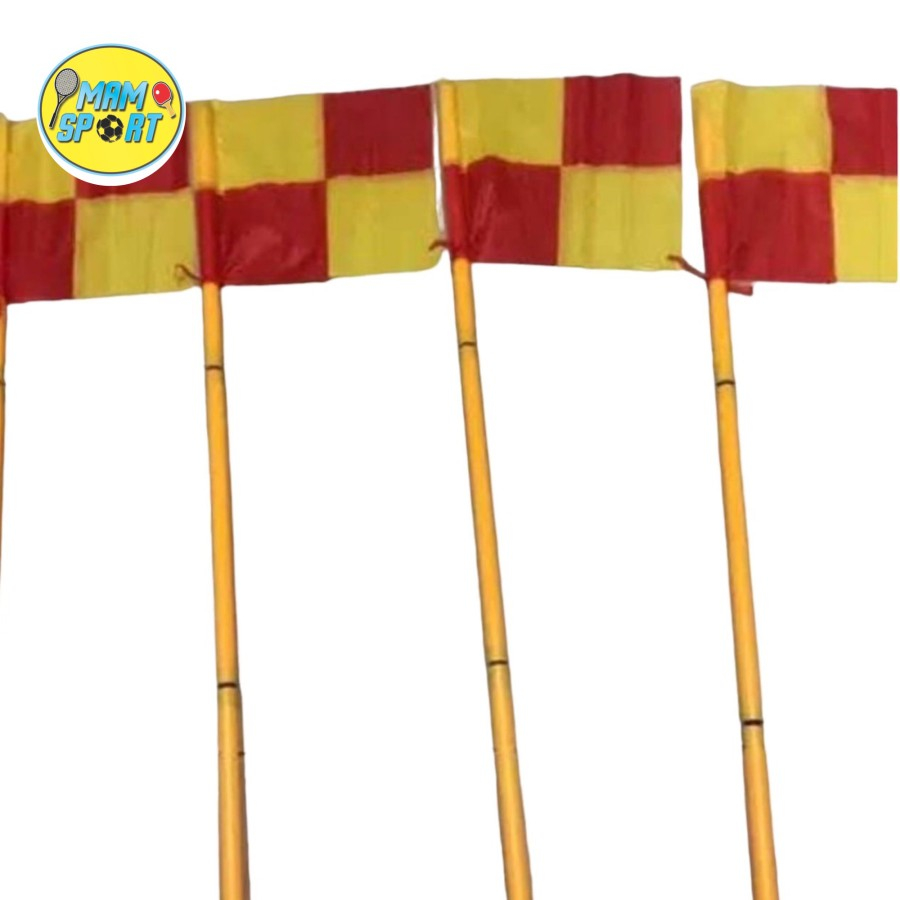 Jual Bendera Sudut Lapangan Sepak Bola Dan Futsal 4 Sisi Tiang Sambung ...