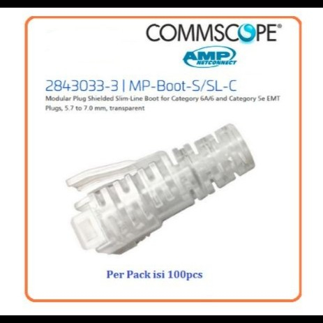 Jual AMP Commscope 2843033-3 Plug Boot UTP Cat6/6A PlugBoot RJ45 Cat-6 ...