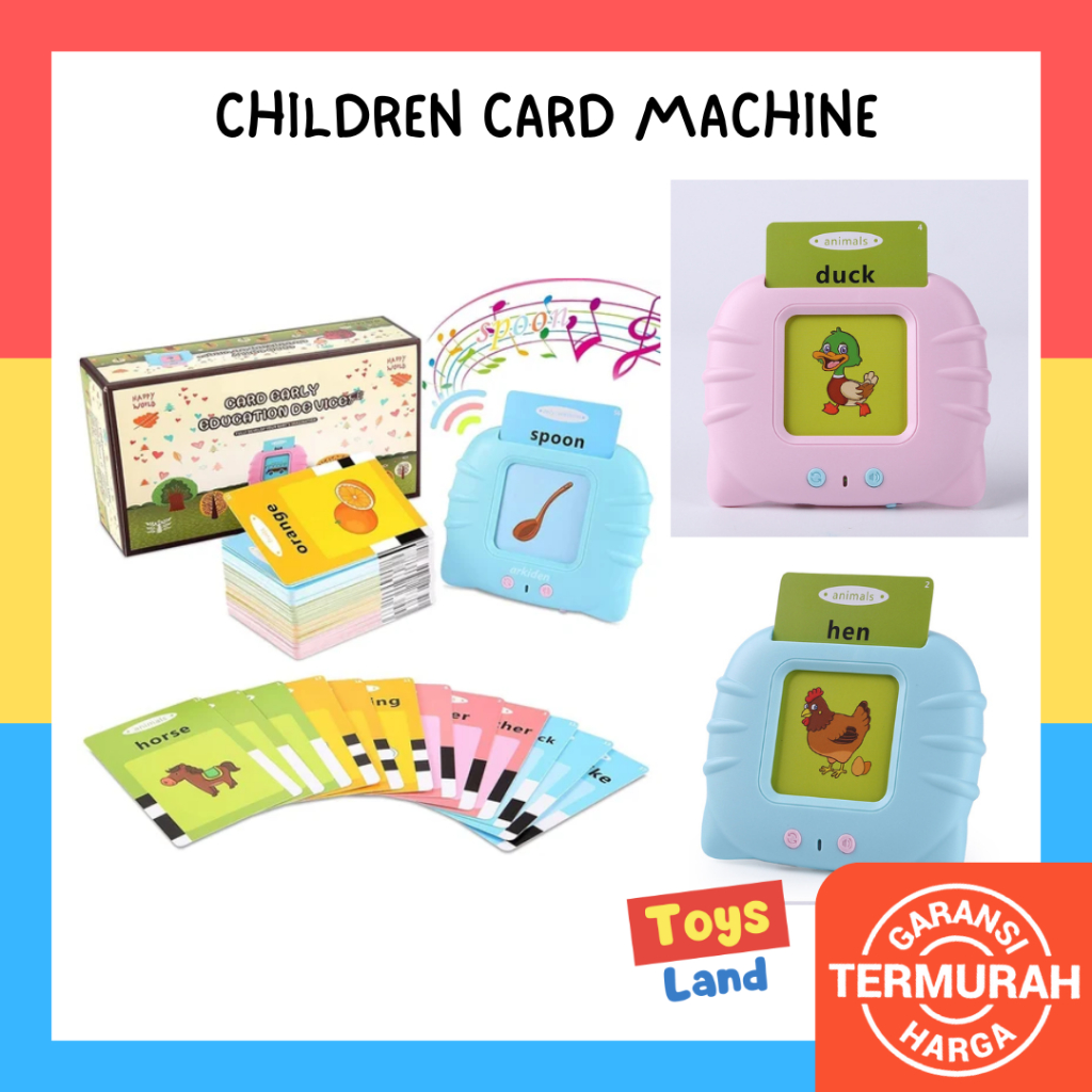 Jual Childern Card Machine Flash Card Bersuara Mesin Pembelajaran Kartu ...