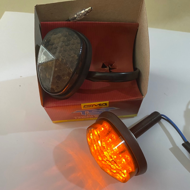 Jual Lampu sen tempel GMA TST mini oval led/sen tempel fairing standar | Shopee Indonesia