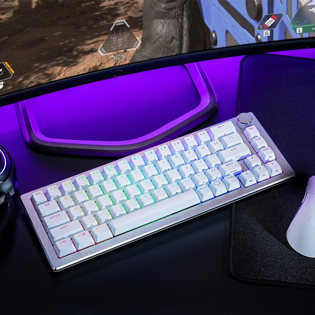 Jual COOLER MASTER CK721 65% SILVER WHITE BROWN SWITCH WIRELESS ...