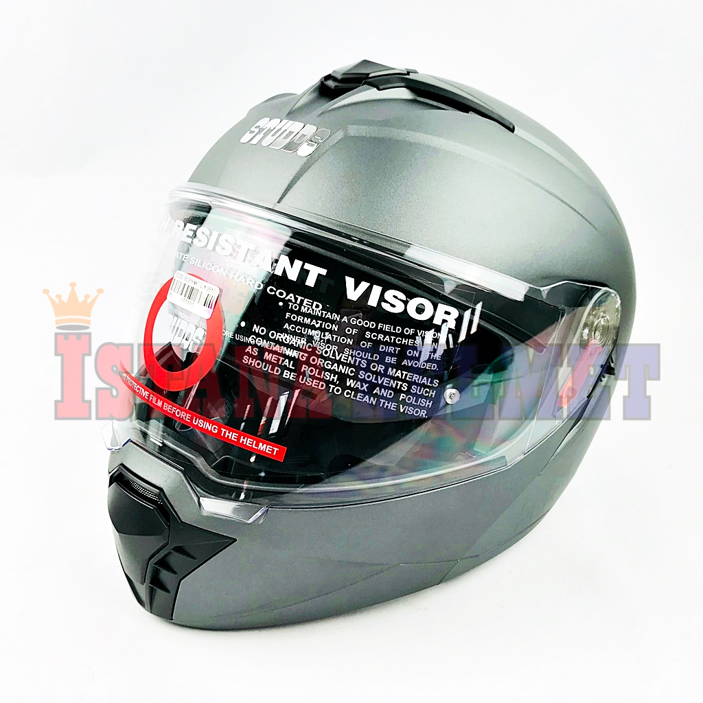 Jual HELM STUDDS TROOPER MODULAR MATT GUN GREY ORIGINAL | Shopee Indonesia
