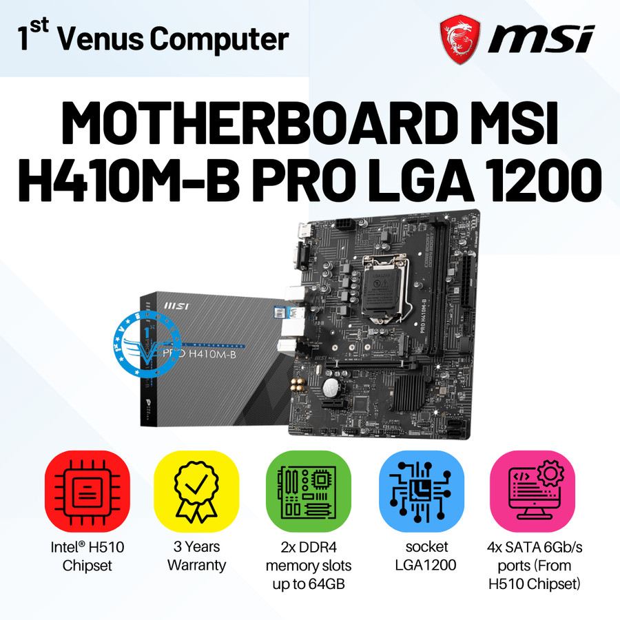Jual MSI MOTHERBOARD H410M-B PRO LGA 1200/MSI PRO H410M-B/MAIN-MS27 ...