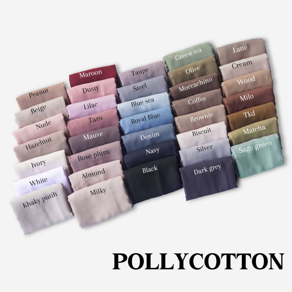 Jual Hijab Segi Empat Pollycotton Bella Square Jilbab Segiempat Polos Plain Basic Kerudung ...