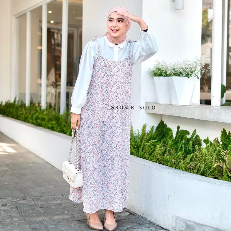 Jual grosir_solo || OVERALL WANITA KOREA / YUBI SLOOPY DRESS JEJU ...
