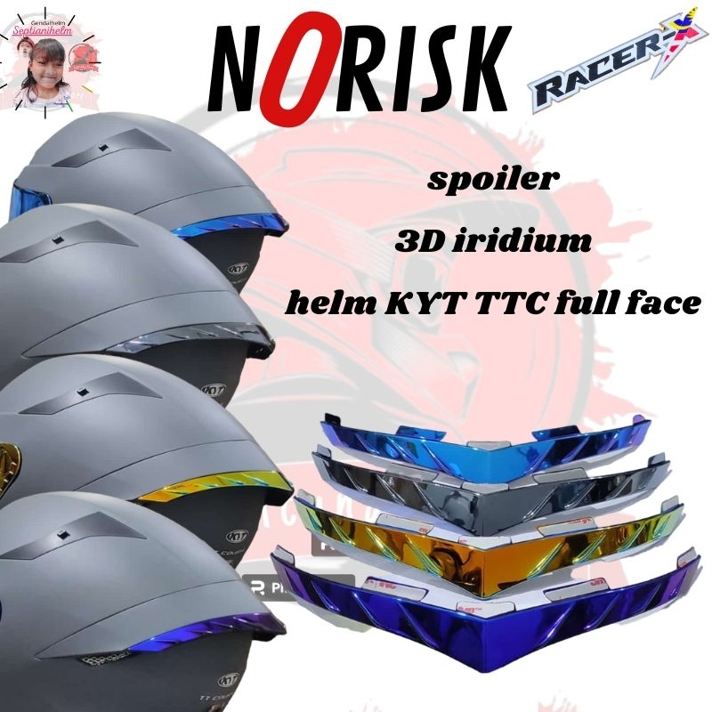 Jual SPOILER HELM KYT TTC COURSE IRIDIUM REVO VISOR HELM TTCOURSE SNI ...
