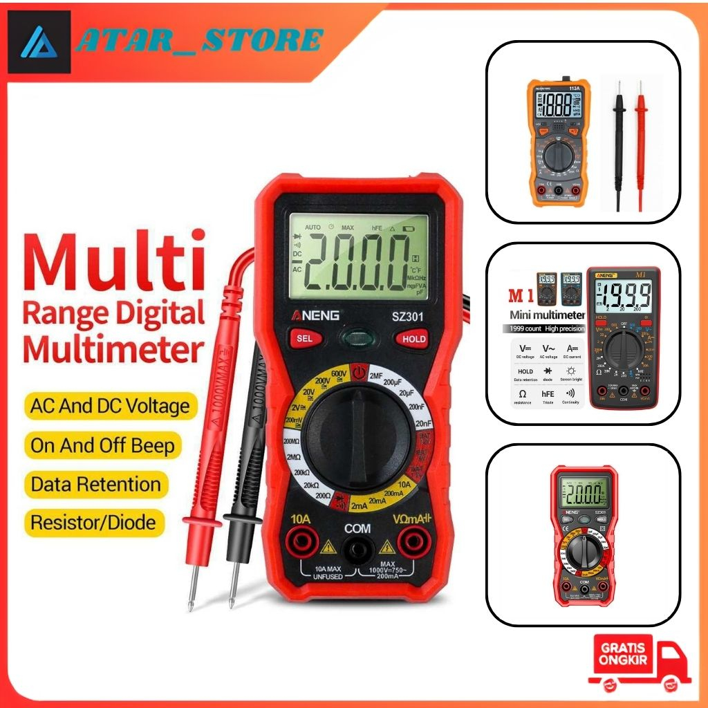 Jual Multitester Multimeter Avometer Digital Ac Dc Voltage Tester ...