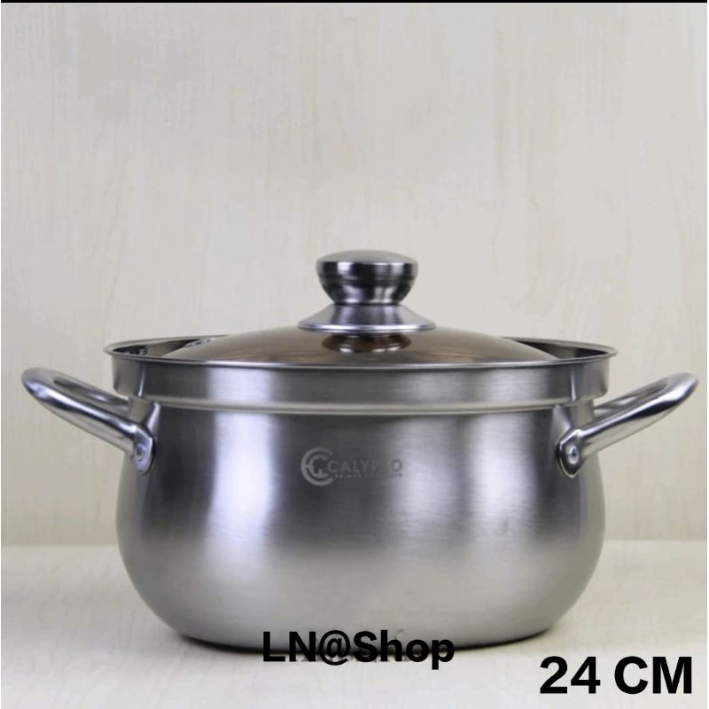 Jual Calypso Panci Sup Soup Pot Panci Kuah 24cm Stainless Steel Tebal ...