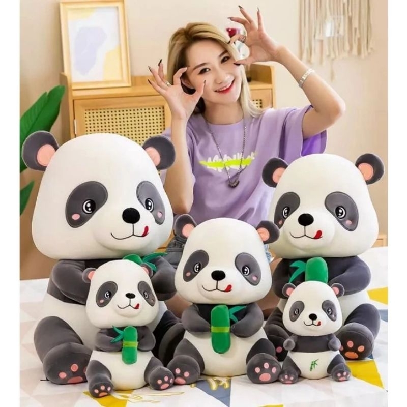Jual Mainan boneka panda bambu lucu super original import | Shopee ...
