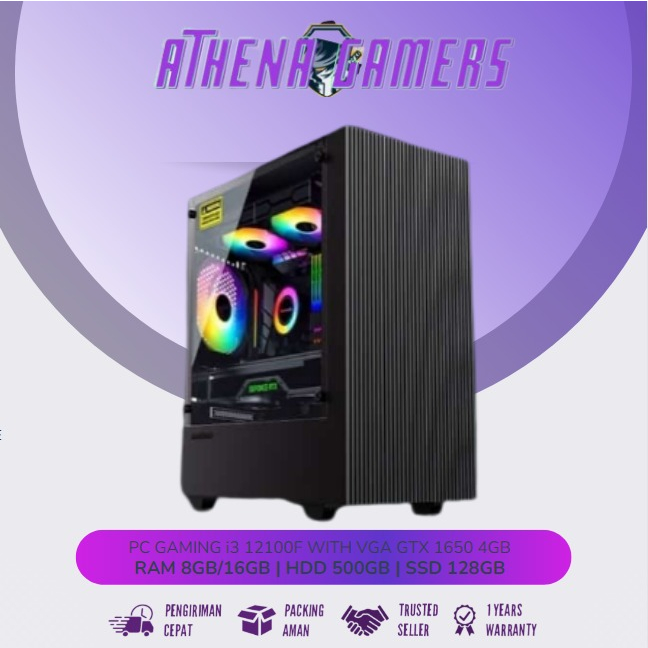 Jual PC Gaming Intel Core i3 12100F ( GTX 1660 Super 6GB ) Editing ...